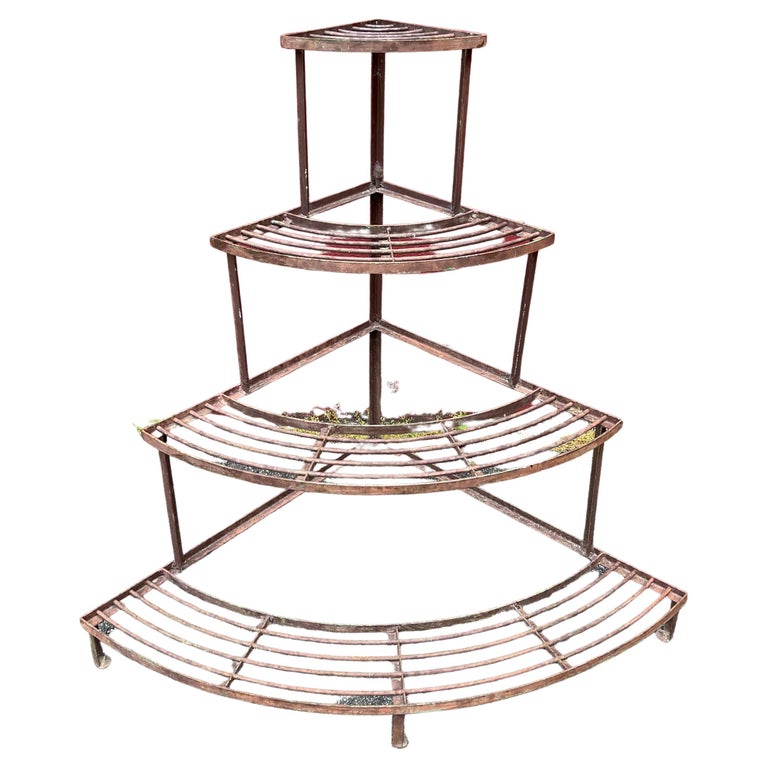 French Iron Corner Florist Plant Stand For Sale at 1stDibs