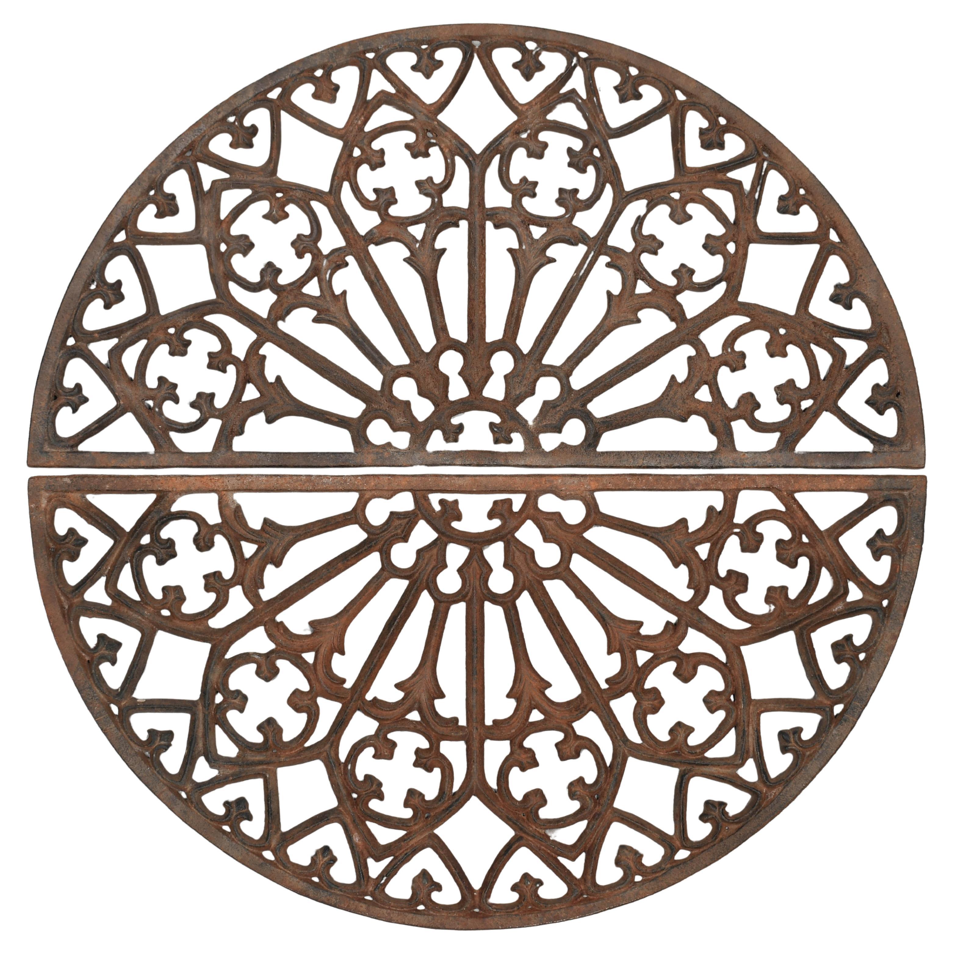French Cast Iron Garden Grille Pair For Sale at 1stDibs