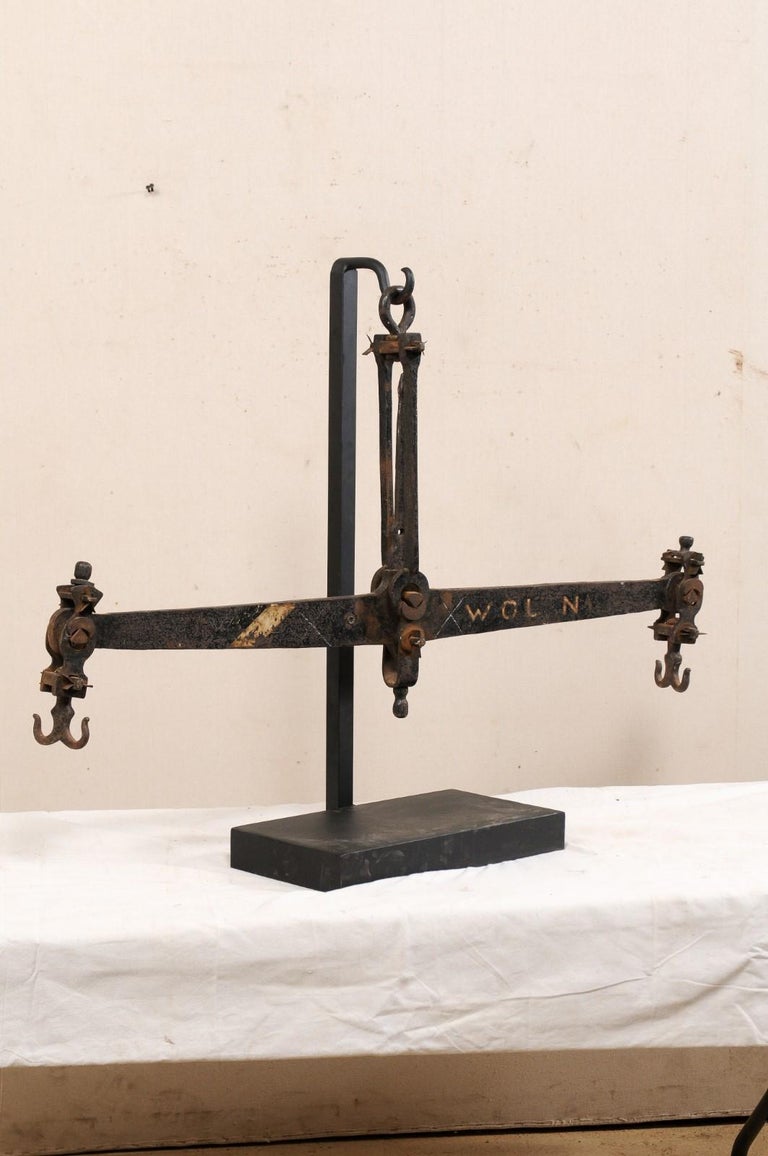 French Iron Mercantile Scale on Custom Stand, a Great Decorative Piece ...