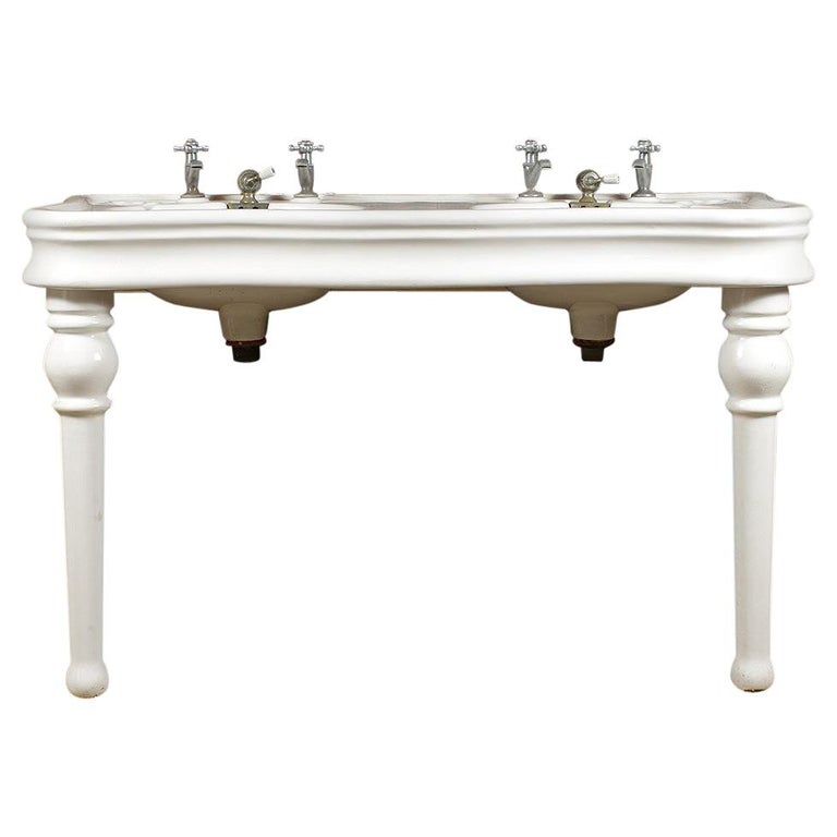 French Jacob Delafon Double Pedestal Basin, 20th Century For Sale at ...