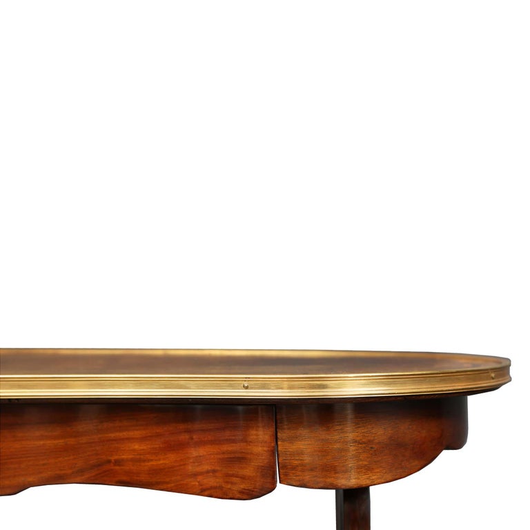 French Kidney Shaped Writing Table with One Drawer in Mahogany For Sale ...