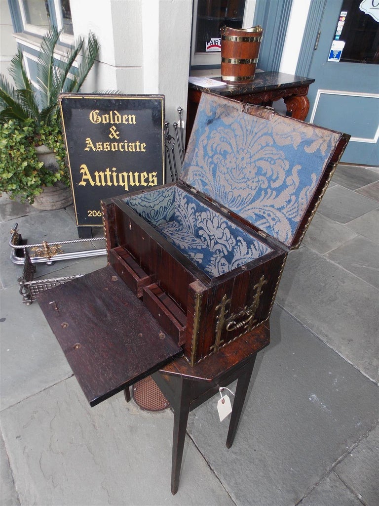 French Kings Wood and Brass Bound Fleur-de-Lis Strong Box, Circa 1820 ...
