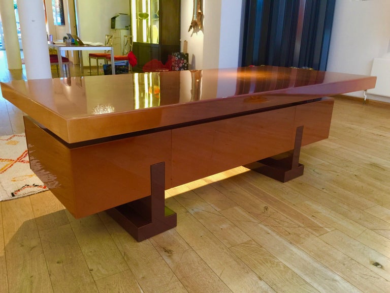 French Lacquer Desk by Pierre Cardin For Sale at 1stDibs
