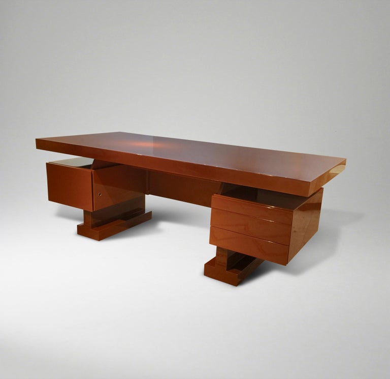 French Lacquer Desk by Pierre Cardin For Sale at 1stDibs