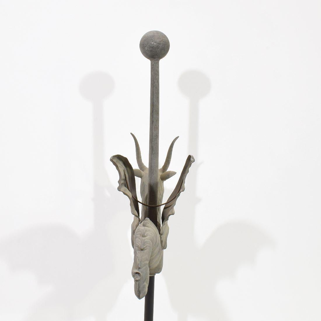 French Large 19th Century Zinc Dragon/ Mythical Figure Weathervane For ...