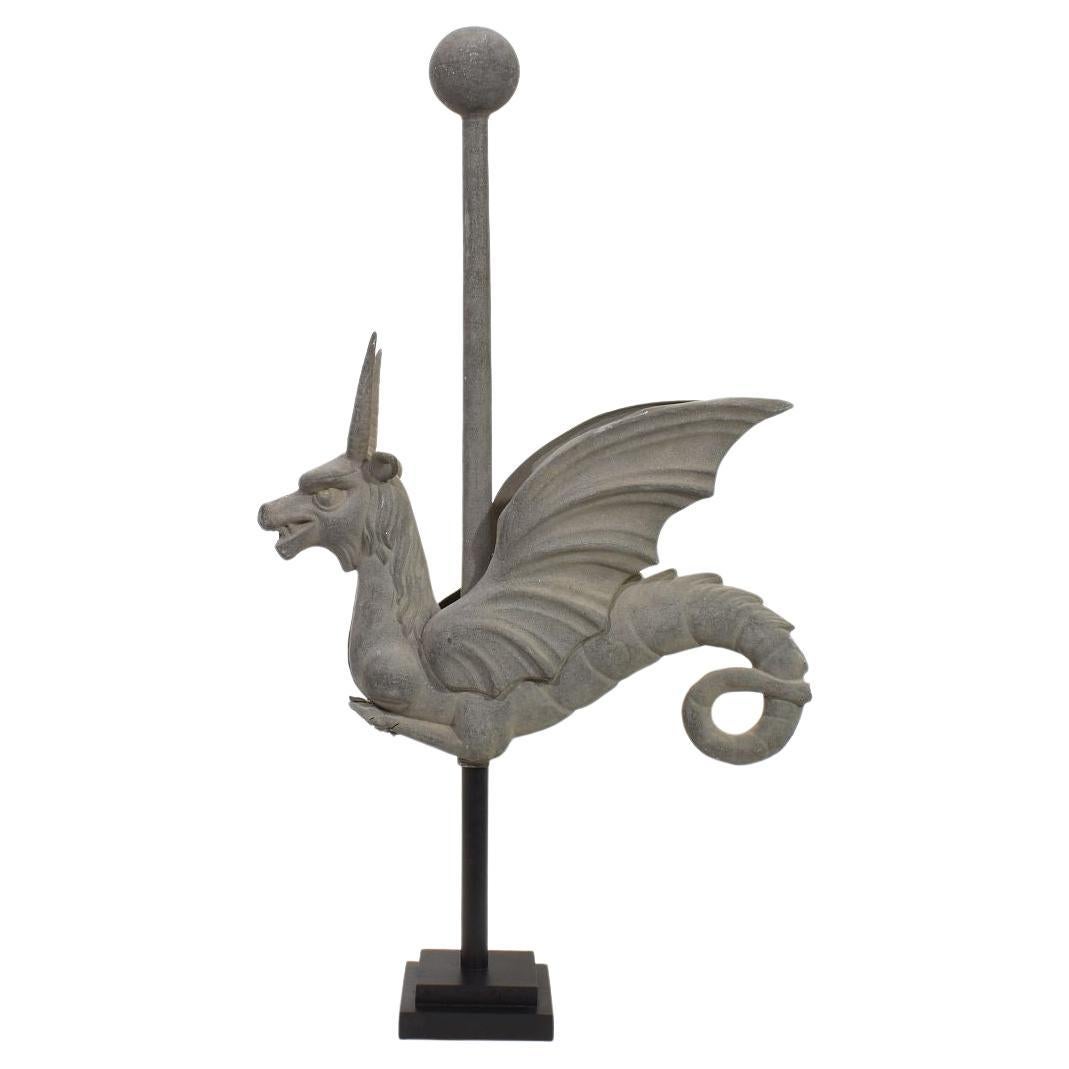 French Large 19th Century Zinc Dragon/ Mythical Figure Weathervane For ...