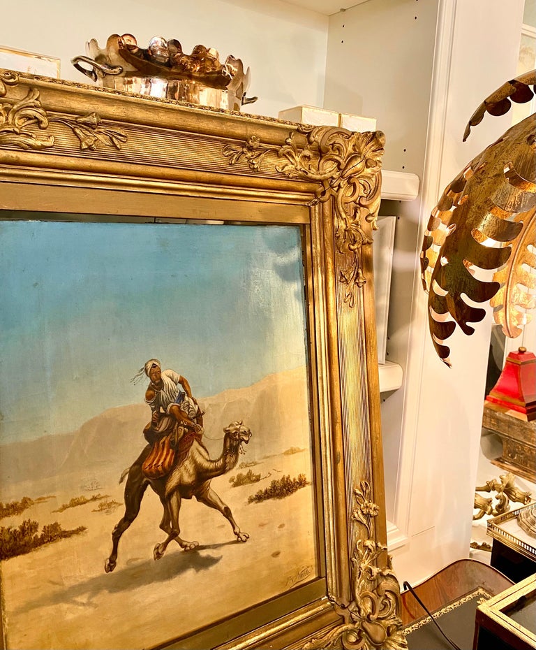 French Large Orientalist Painting, Signed "JH Naets", Oil on Canvas For ...