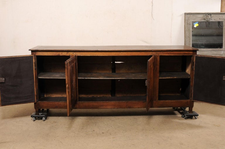 French Late 18th C. Walnut Sideboard W/Fluted Accents at 1stDibs