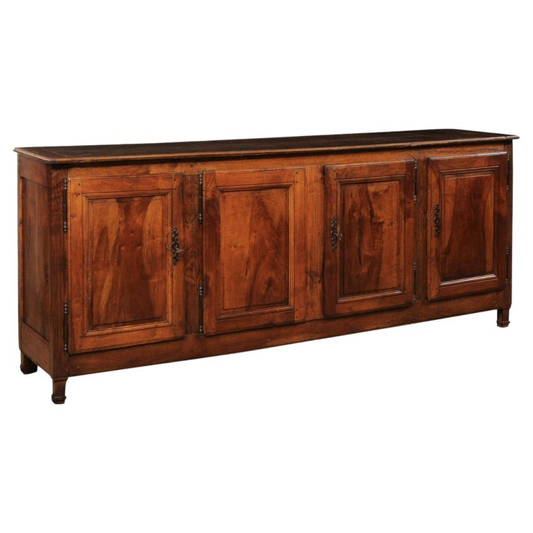 French Late 18th C. Walnut Sideboard W/Fluted Accents at 1stDibs