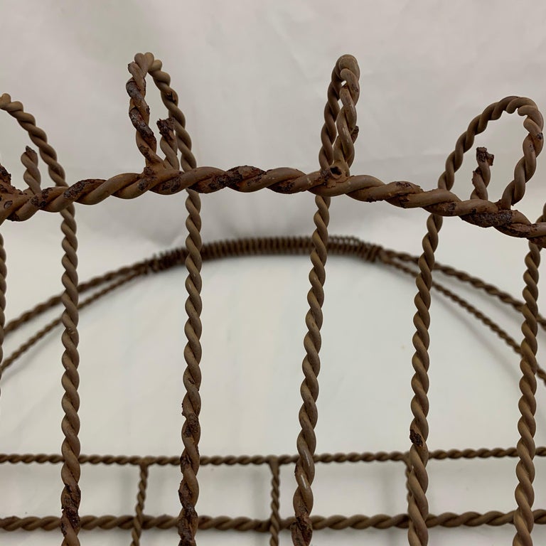 French Late 19th Century Iron Half Round Flat Back Garden Jardinière ...