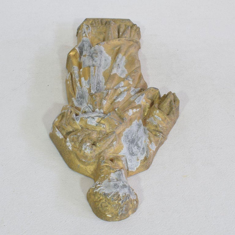 French Late 19th Century Neo Gothic Gilded Metal Saint Statue For Sale ...
