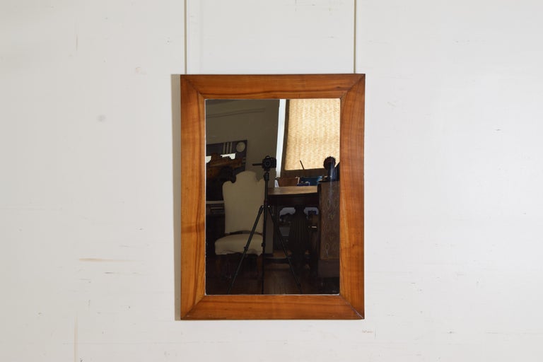 French Late Neoclassical Light Solid Walnut Mirror, circa 1830-1840 For ...