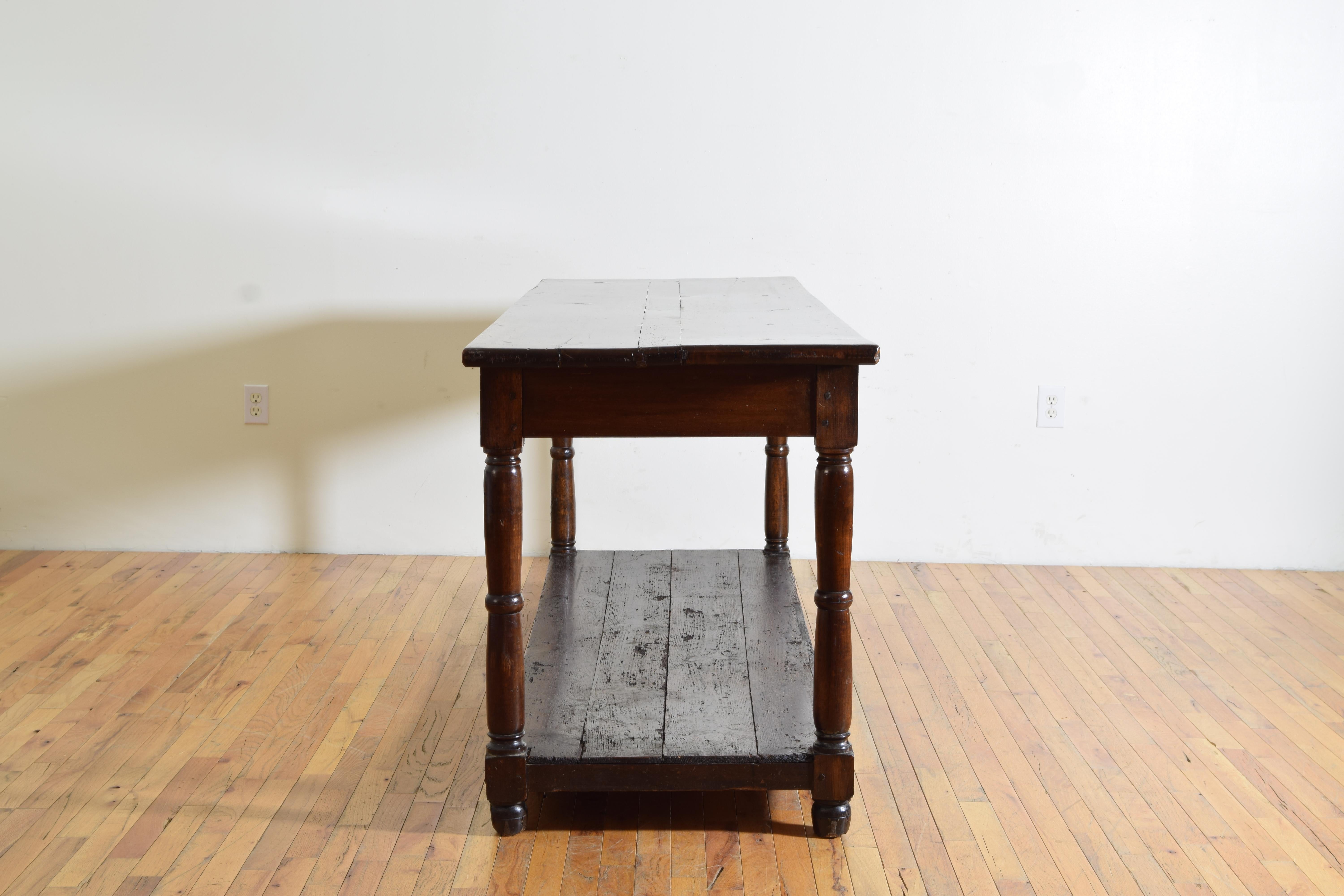 French Late Neoclassical Period Walnut 2-Drawer Drapers Table, ca. 1835 ...