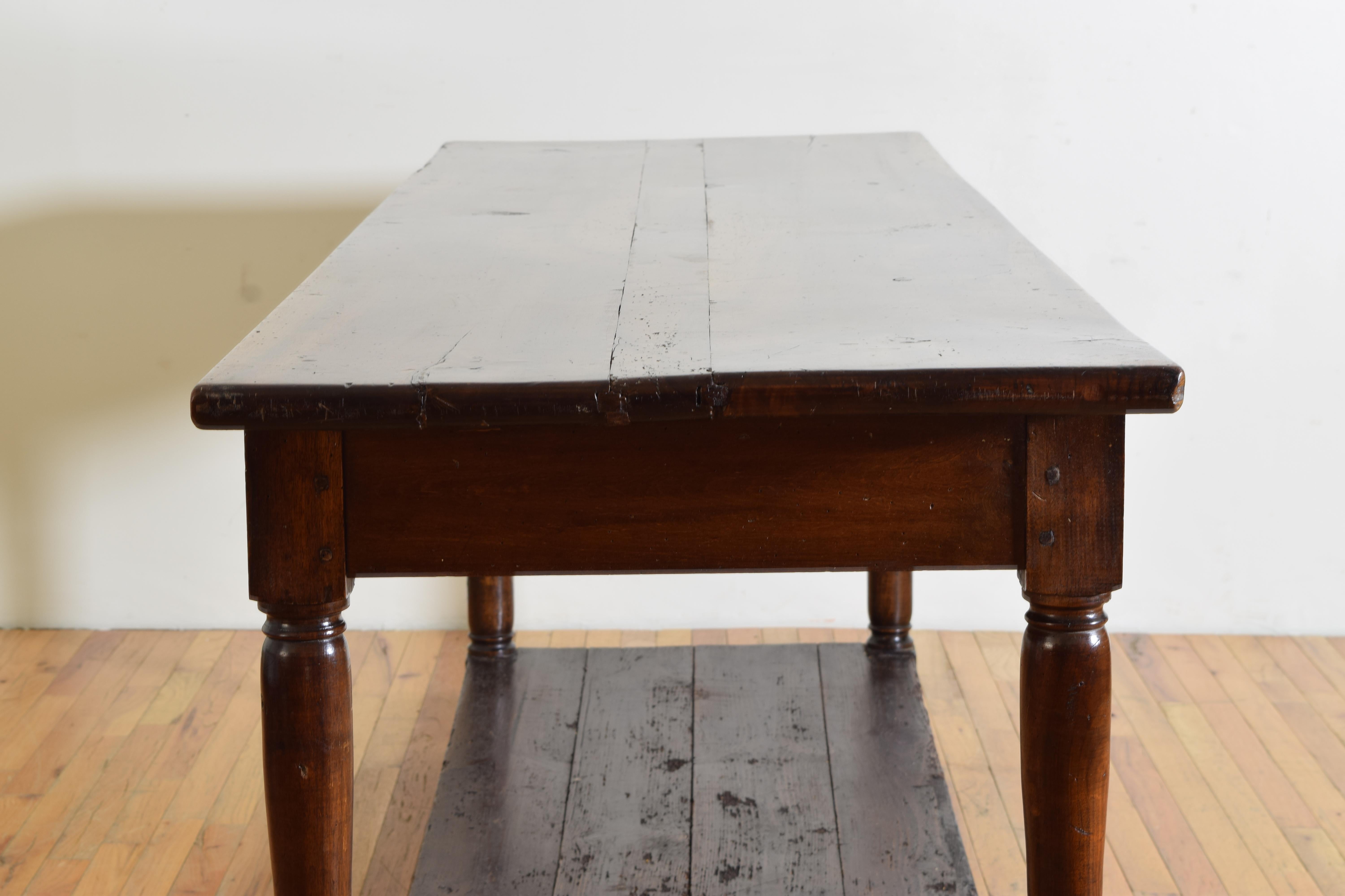 French Late Neoclassical Period Walnut 2-Drawer Drapers Table, ca. 1835 ...