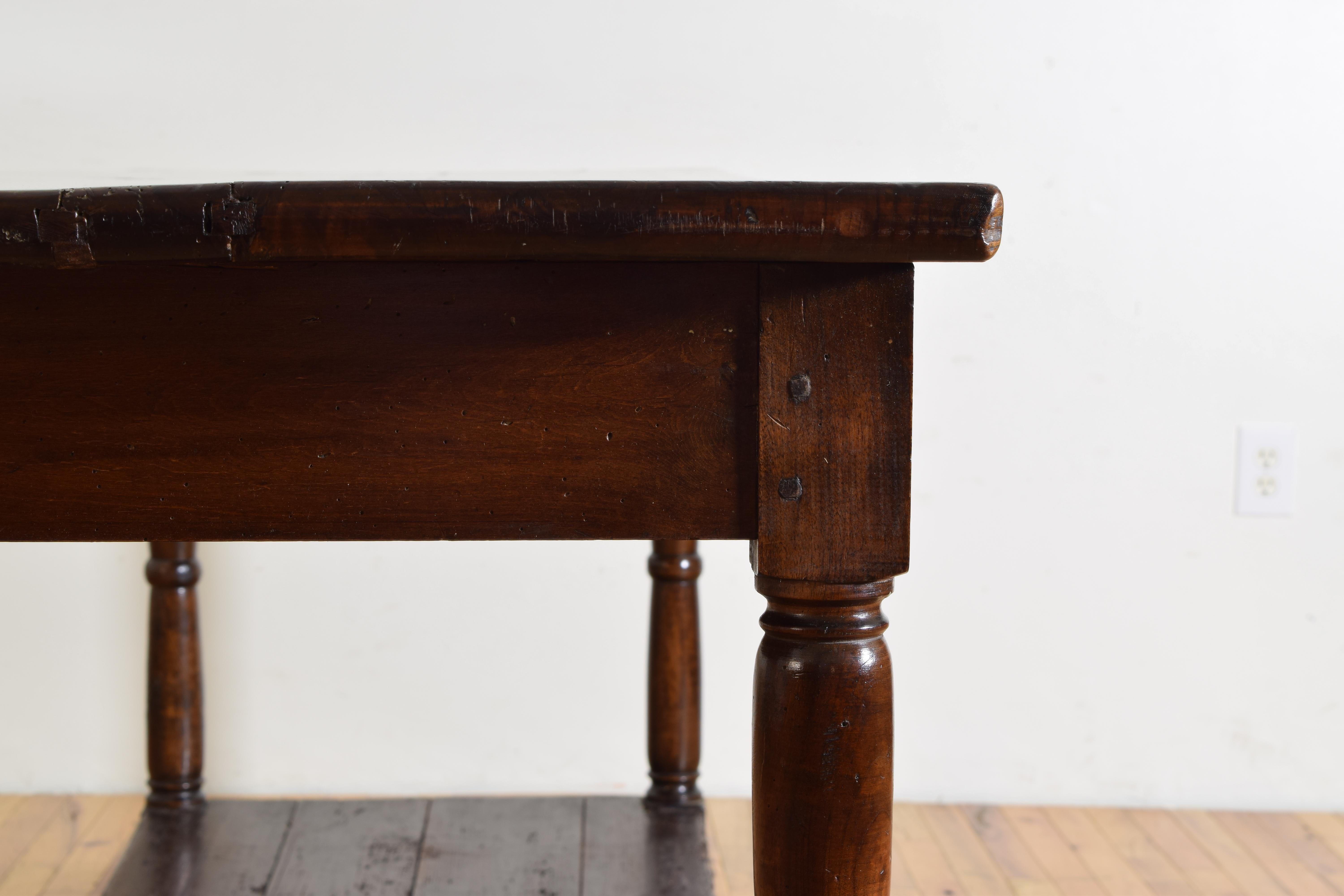 French Late Neoclassical Period Walnut 2-Drawer Drapers Table, ca. 1835 ...