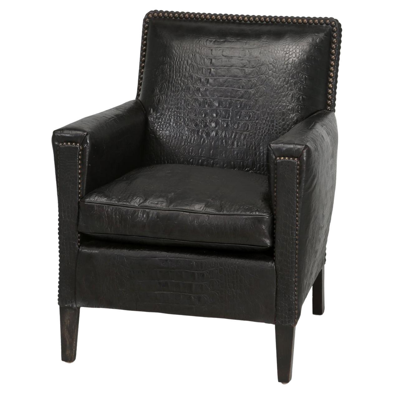 French Vintage Leather Club Chair at 1stDibs