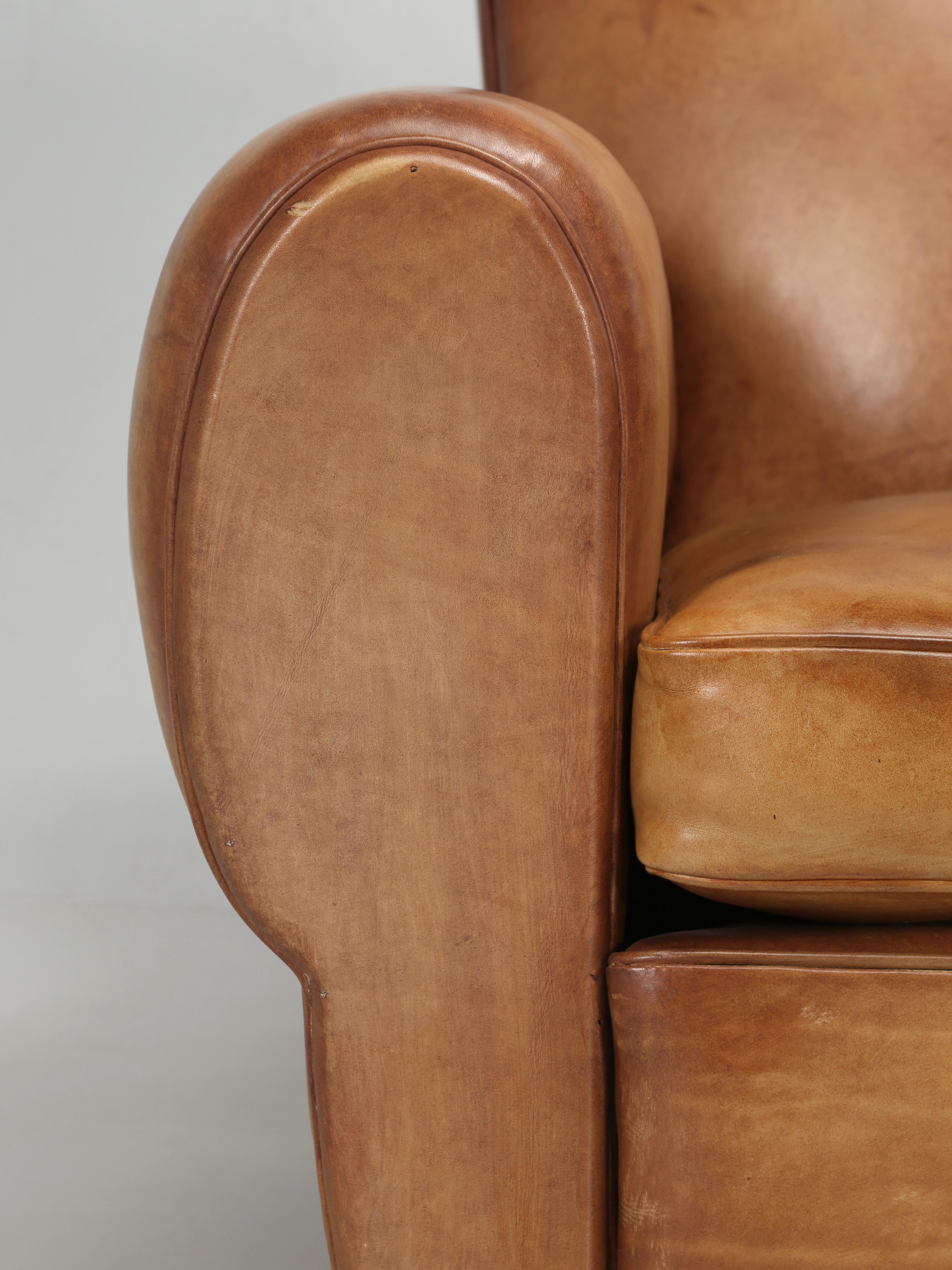 French Leather Club Chairs Completely Restored Horsehair Padding New ...