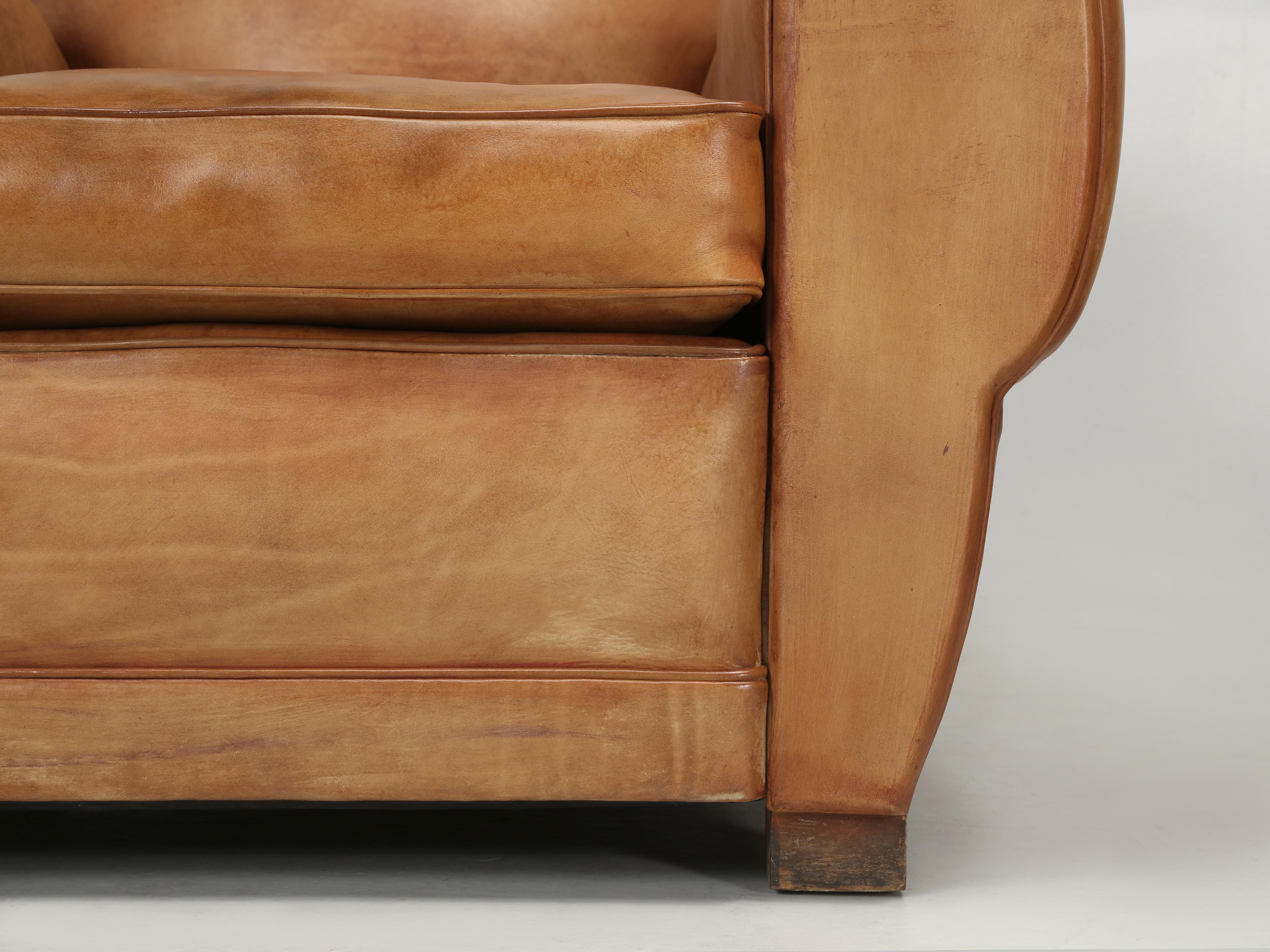 French Leather Club Chairs Completely Restored Horsehair Padding New ...