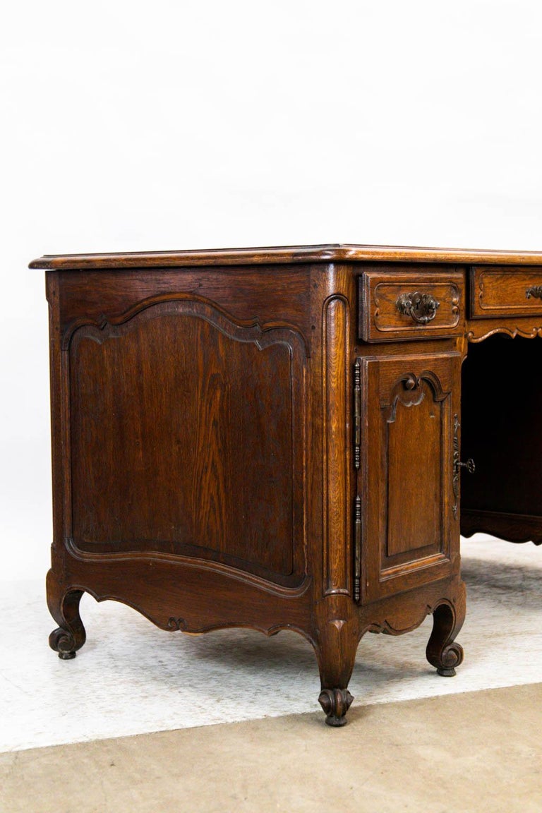 French Leather Top Desk For Sale at 1stDibs