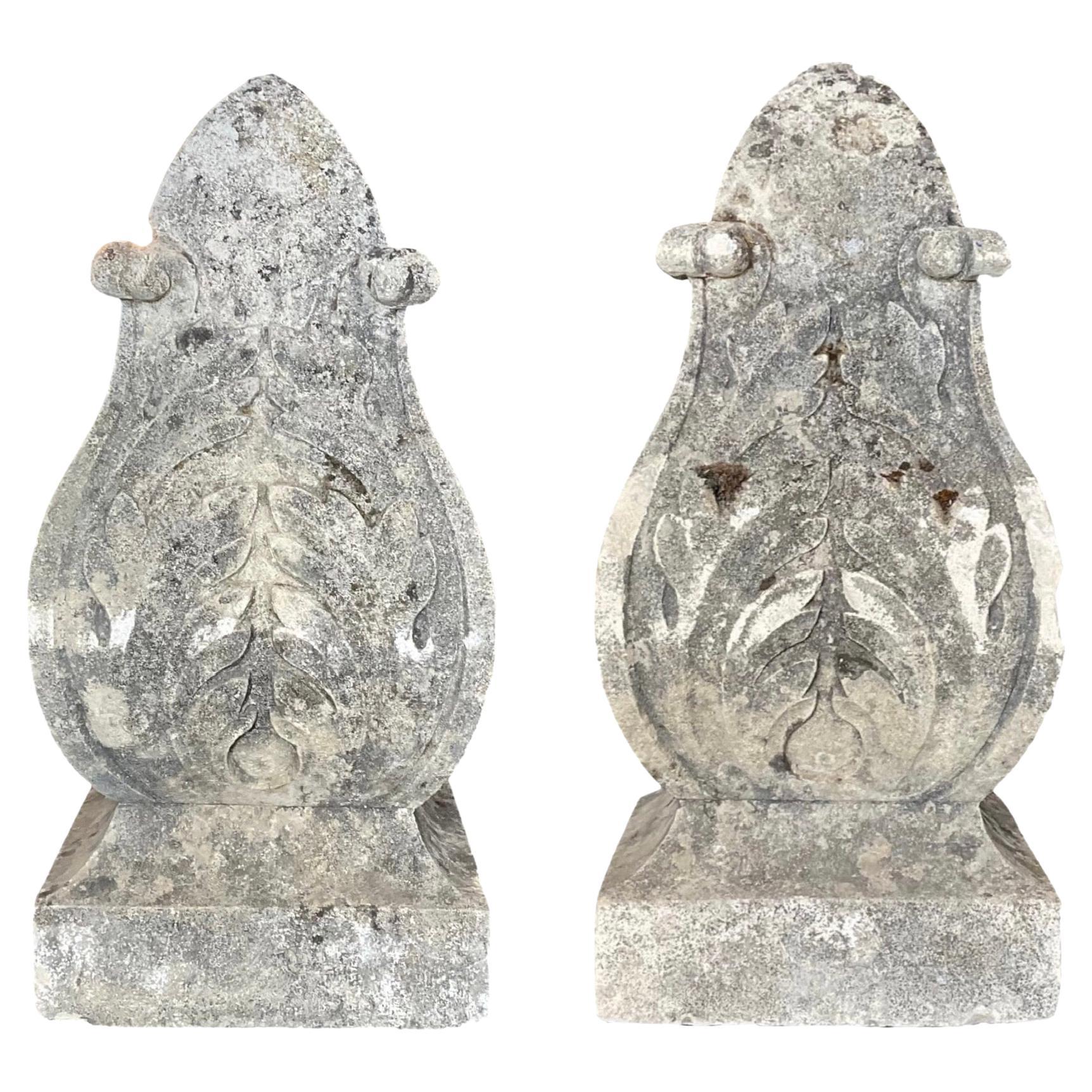 Gothic Style Limestone Baptismal Font with Base at 1stDibs