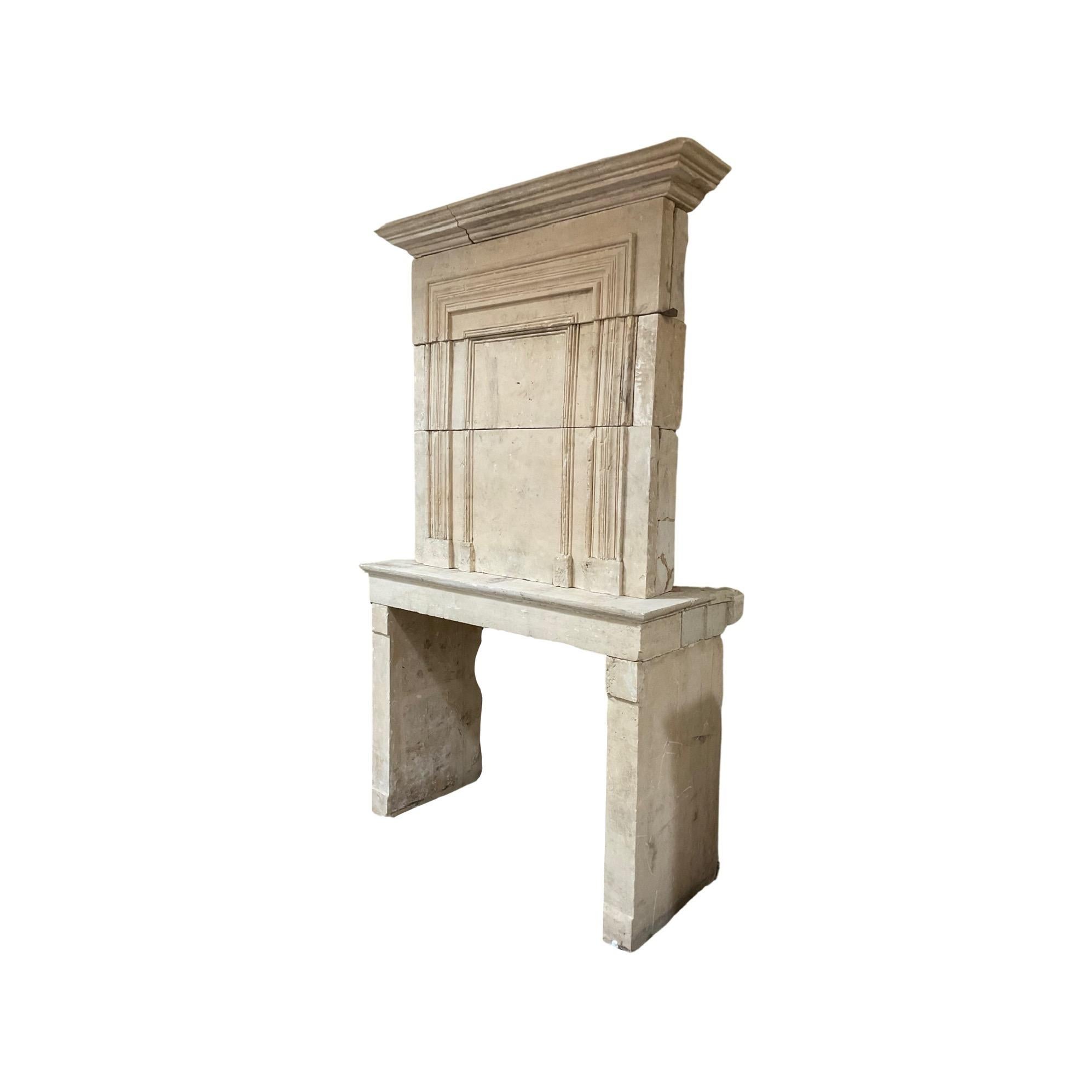 French Limestone Fireplace For Sale at 1stDibs