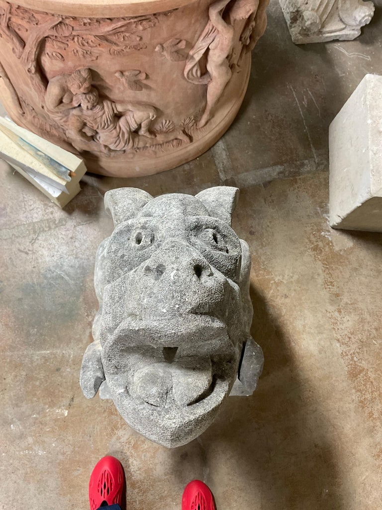 French Limestone Gargoyle For Sale at 1stDibs