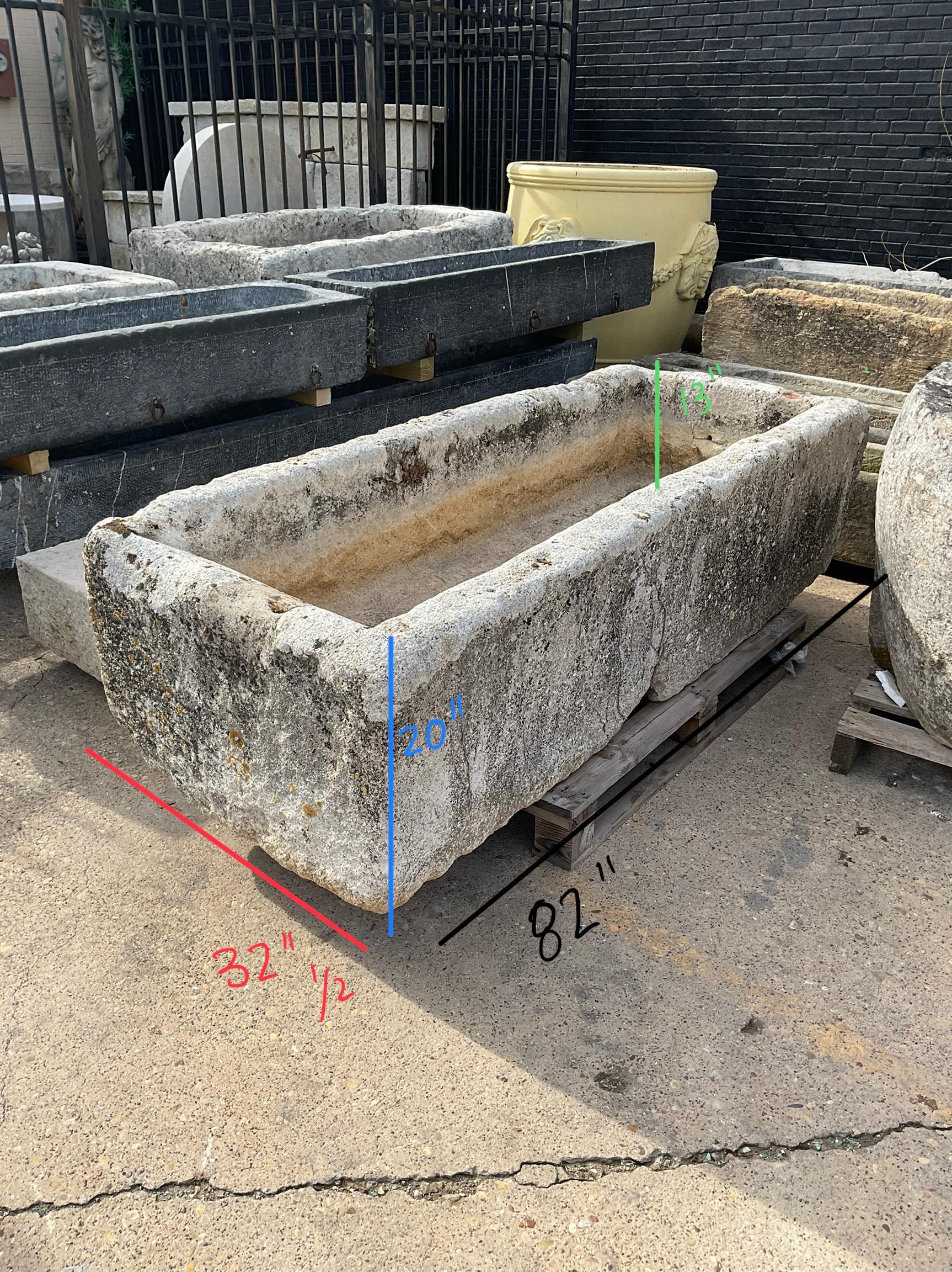 French Limestone Trough at 1stDibs