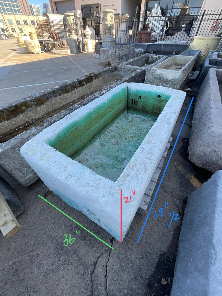 French Limestone Trough For Sale at 1stDibs