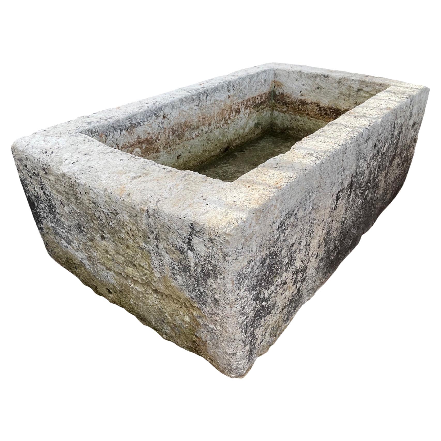 French Limestone Trough For Sale at 1stDibs