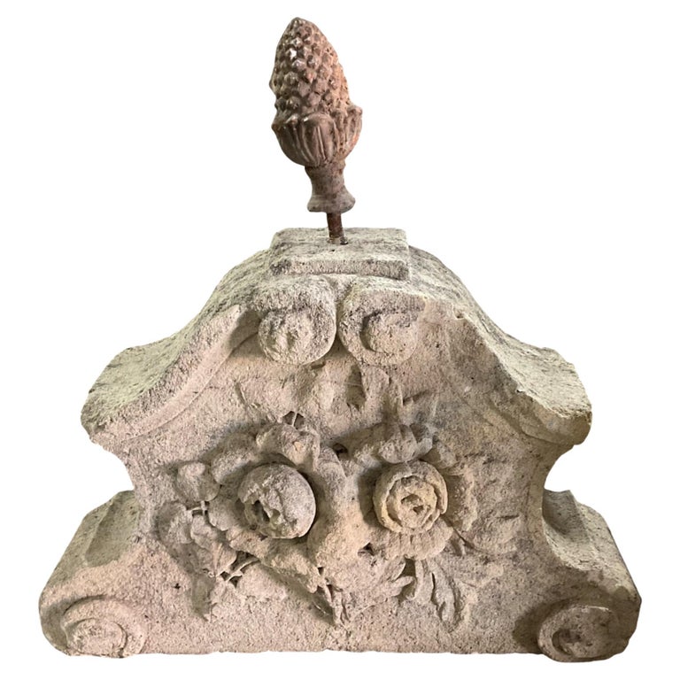 French Limestone Wall Fountain Element For Sale at 1stDibs