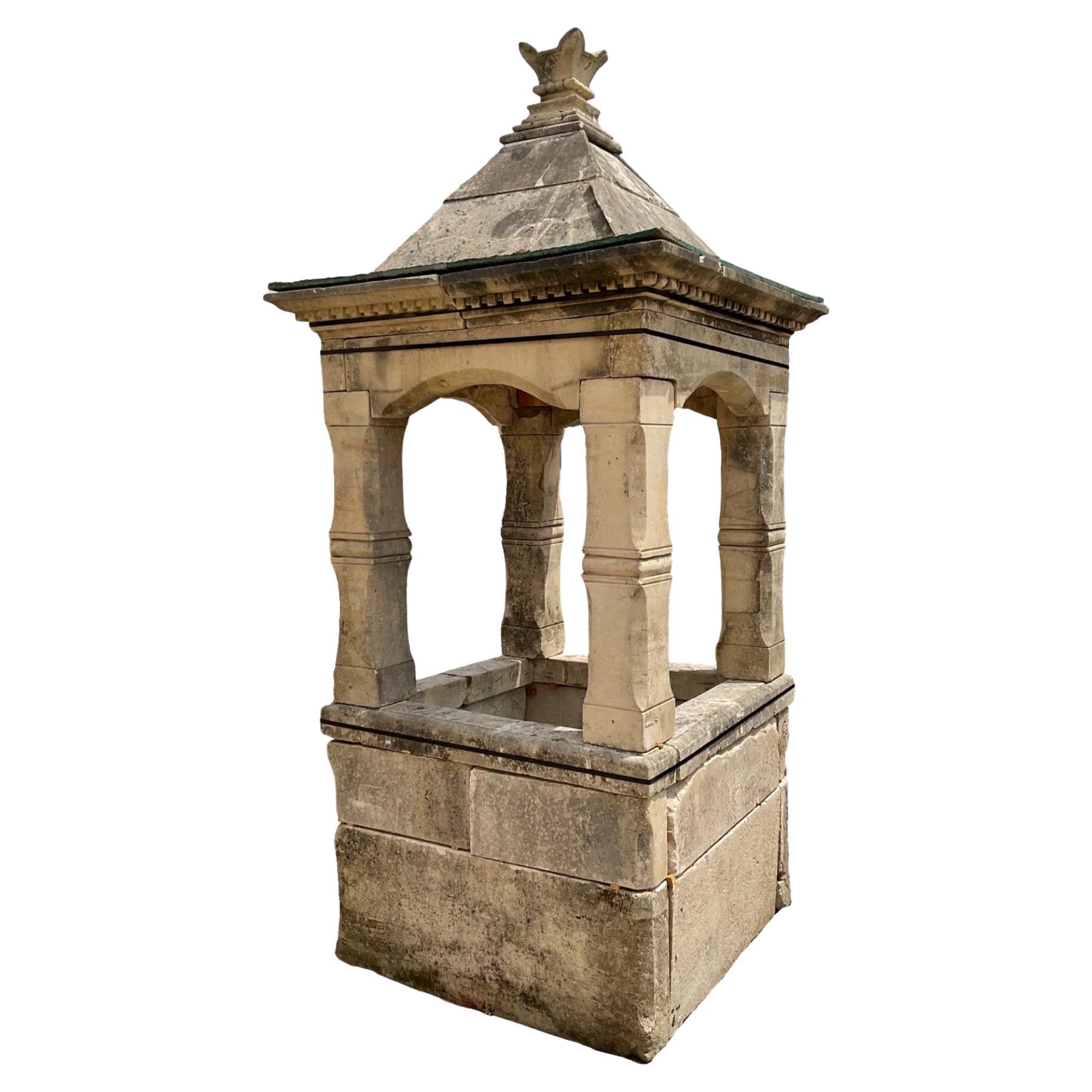 French Limestone Well For Sale at 1stDibs