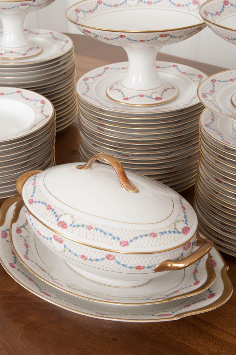 French Limoges 92-Piece Parcel Dinner Service at 1stDibs