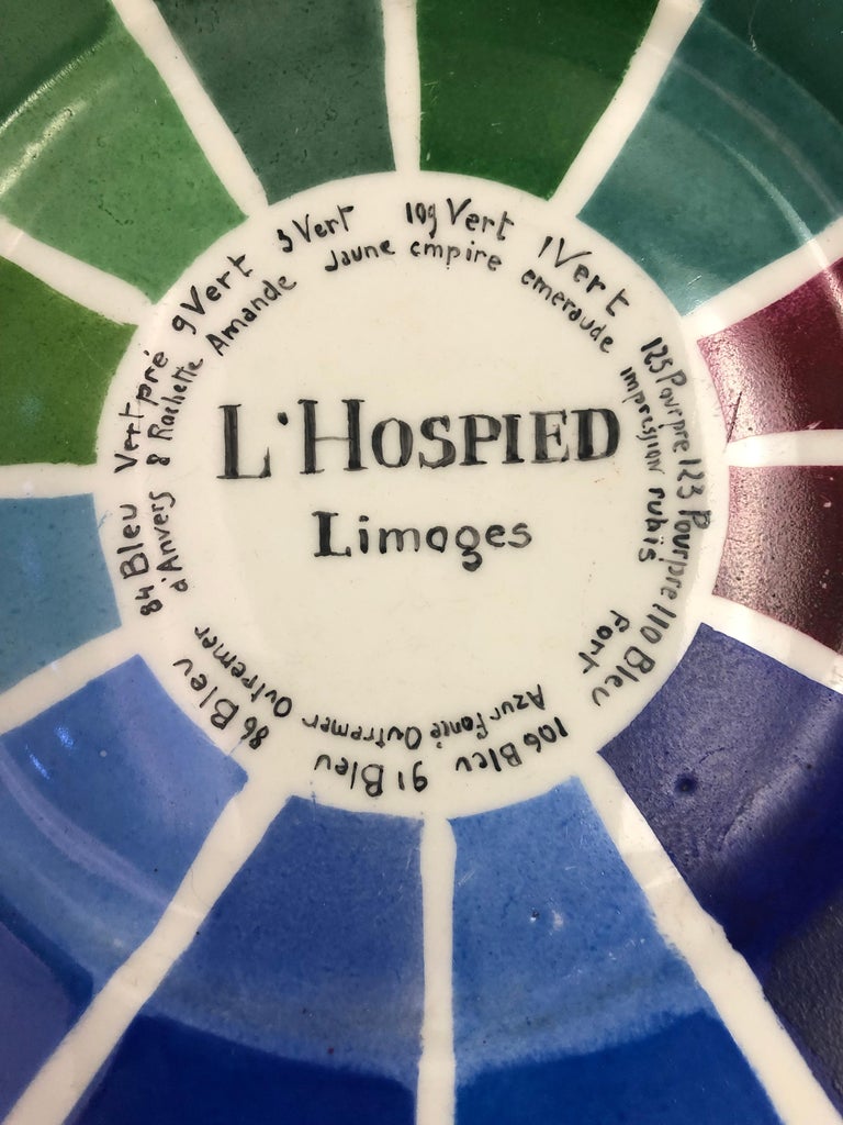 French Limoges Porcelain Sample Plate at 1stDibs