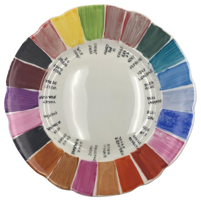 French Limoges Sample Porcelain Plate, Late 19th Century For Sale at ...