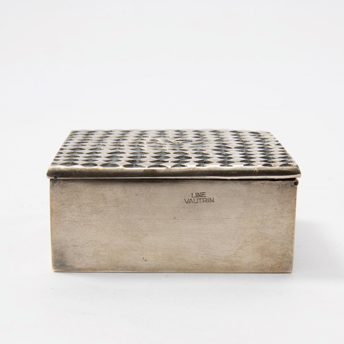 French, Line Vautrin, "Seul Au Monde" Silvered Bronze Box at 1stDibs