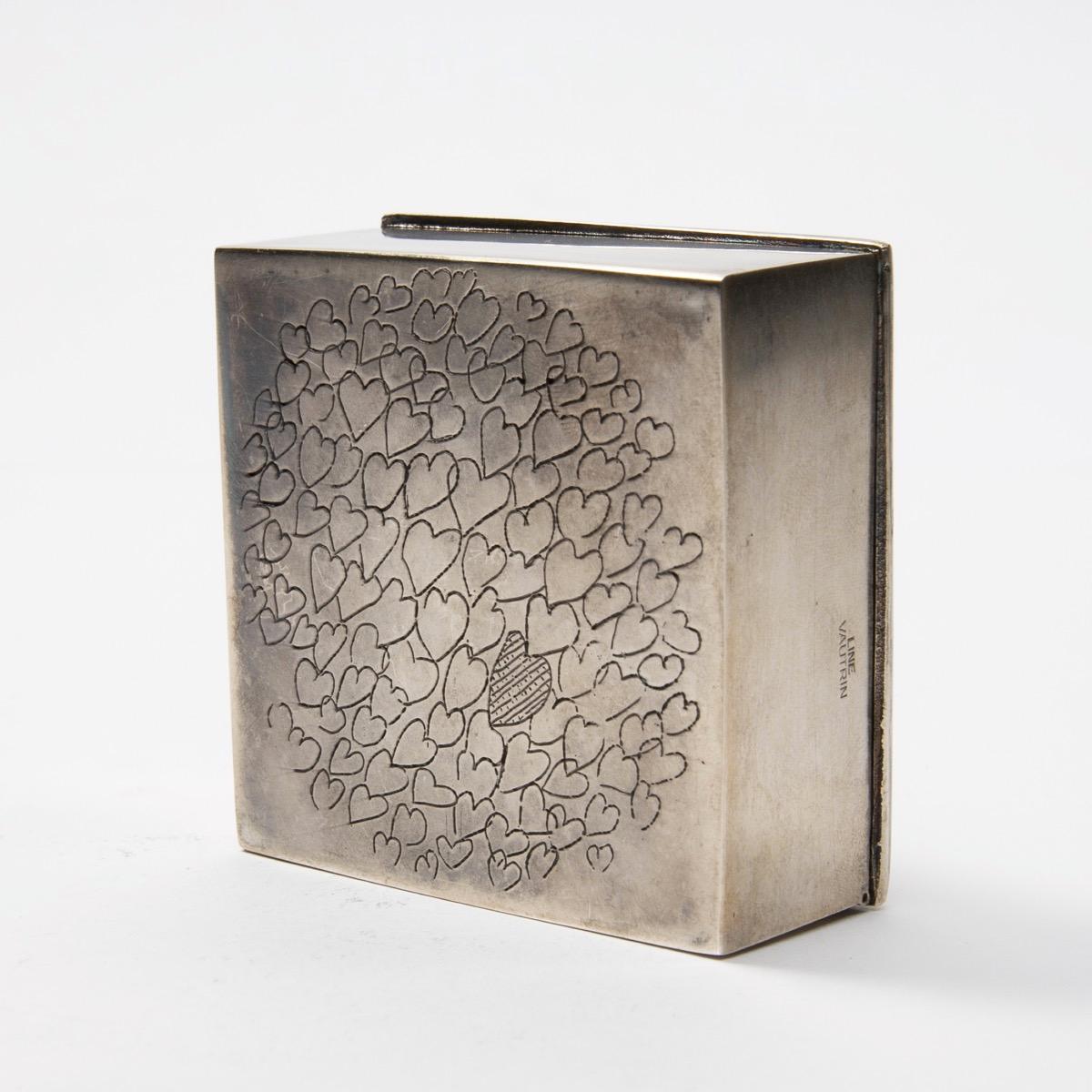 French, Line Vautrin, "Seul Au Monde" Silvered Bronze Box at 1stDibs