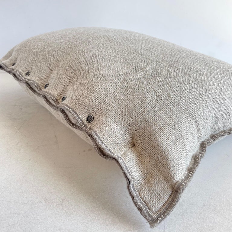 French Linen Lumbar Pillow For Sale at 1stDibs