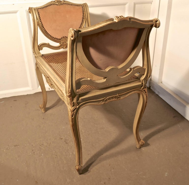 French Louis Philippe Painted and Gilt Boudoir Window Seat For Sale at ...