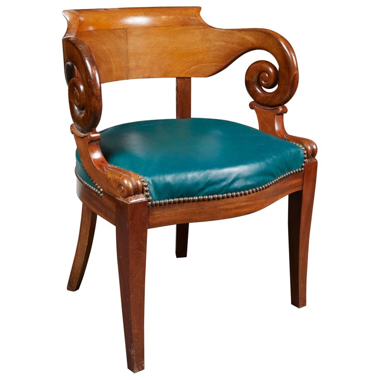 French Louis Philippe Period Walnut Desk Chair or Desk Chair at 1stDibs ...