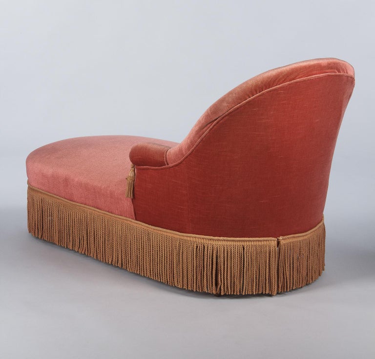 French Louis Philippe Style Meridienne Longue Chair, 1940s at 1stdibs