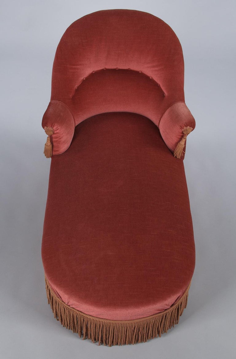 French Louis Philippe Style Meridienne Longue Chair, 1940s at 1stdibs