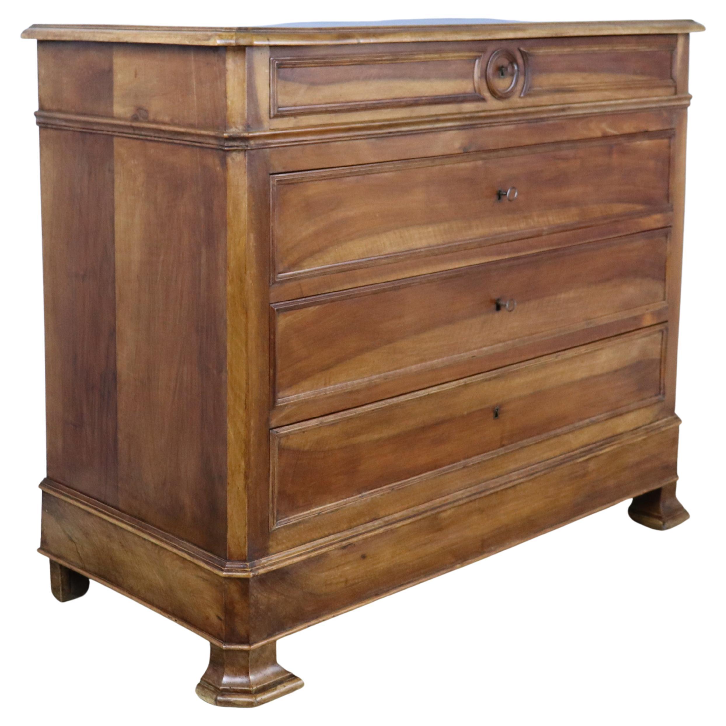 French Antique Louis Philippe Walnut Commode at 1stDibs
