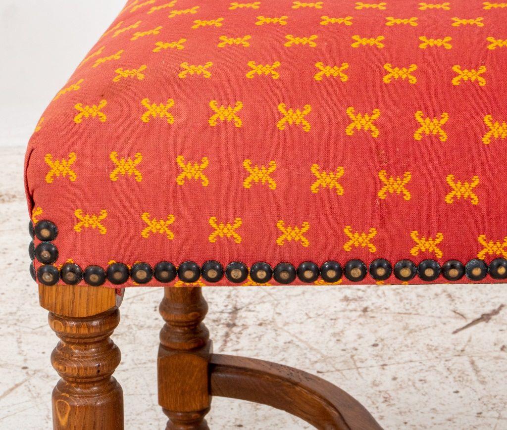 French Louis XIII Style Upholstered Side Chair, 2 For Sale at 1stDibs