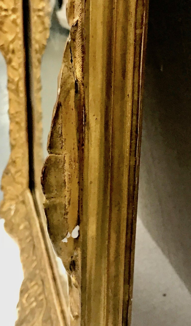 French 18th Century Louis XIV Gilded Wood and Stucco Mirror For Sale at ...