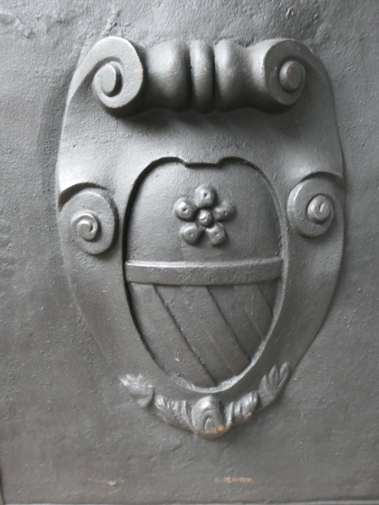 French Louis XIV Style 'Coat of Arms' Fireback For Sale at 1stDibs