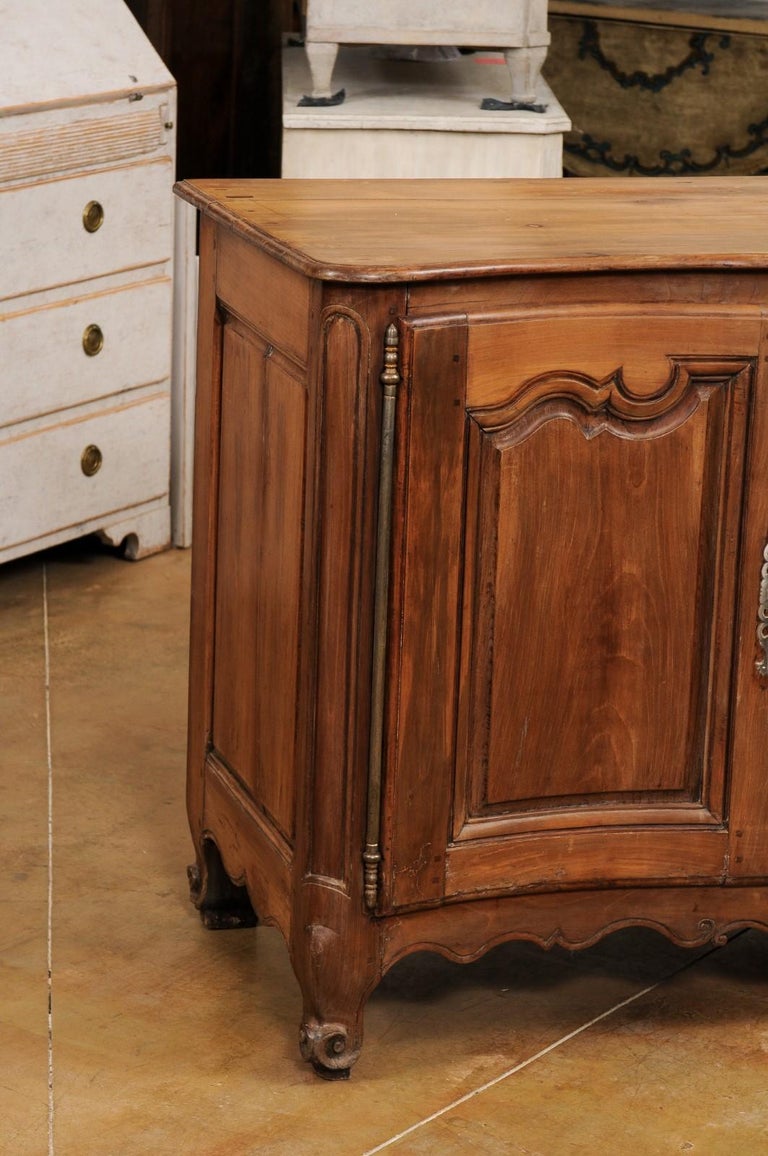 French Louis XV Period 1750s Walnut Buffet with Carved Doors and Apron ...