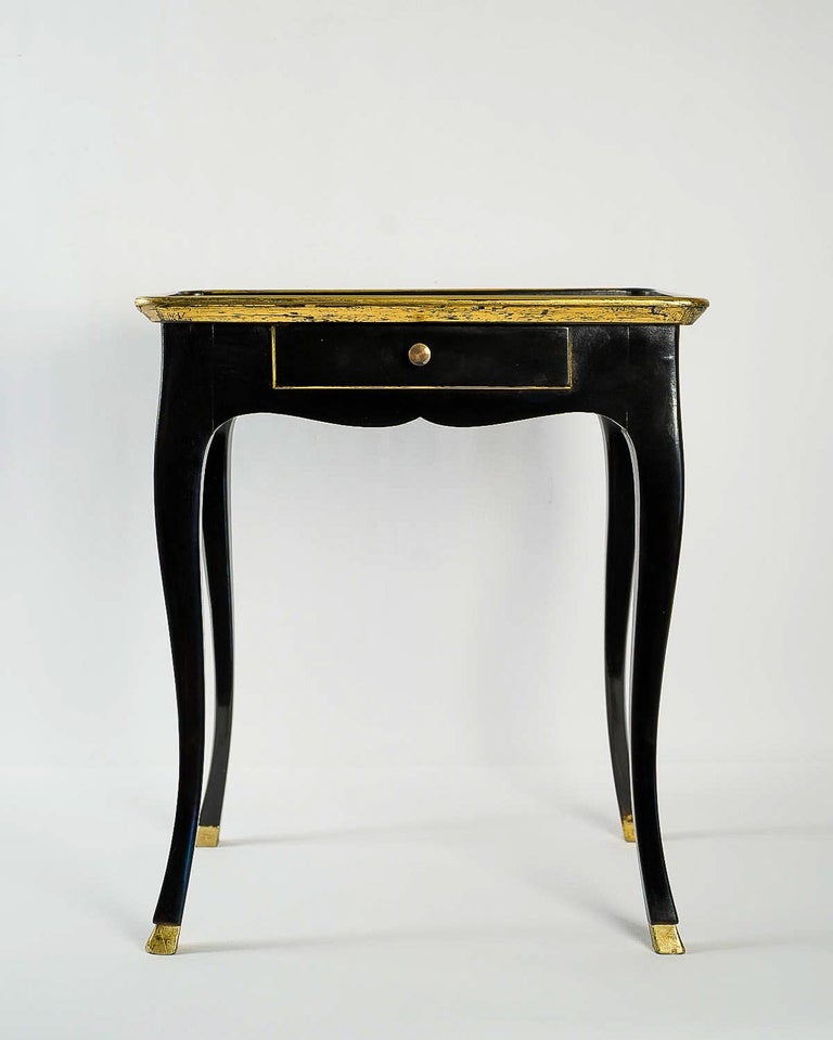 French Louis XV Period, Cabaret Table in Walnut Lacquered, circa 1740 ...