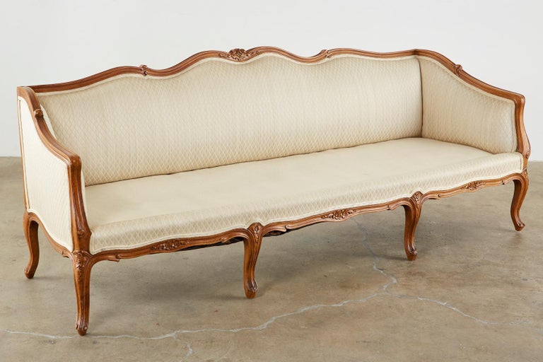 French Louis XV Provincial Style Carved Serpentine Sofa at 1stDibs ...