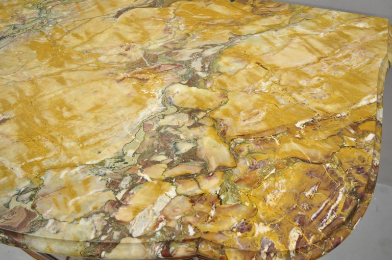 French Louis XV Renaissance Rouge Marble Top Demilune Buffet Sideboard ...