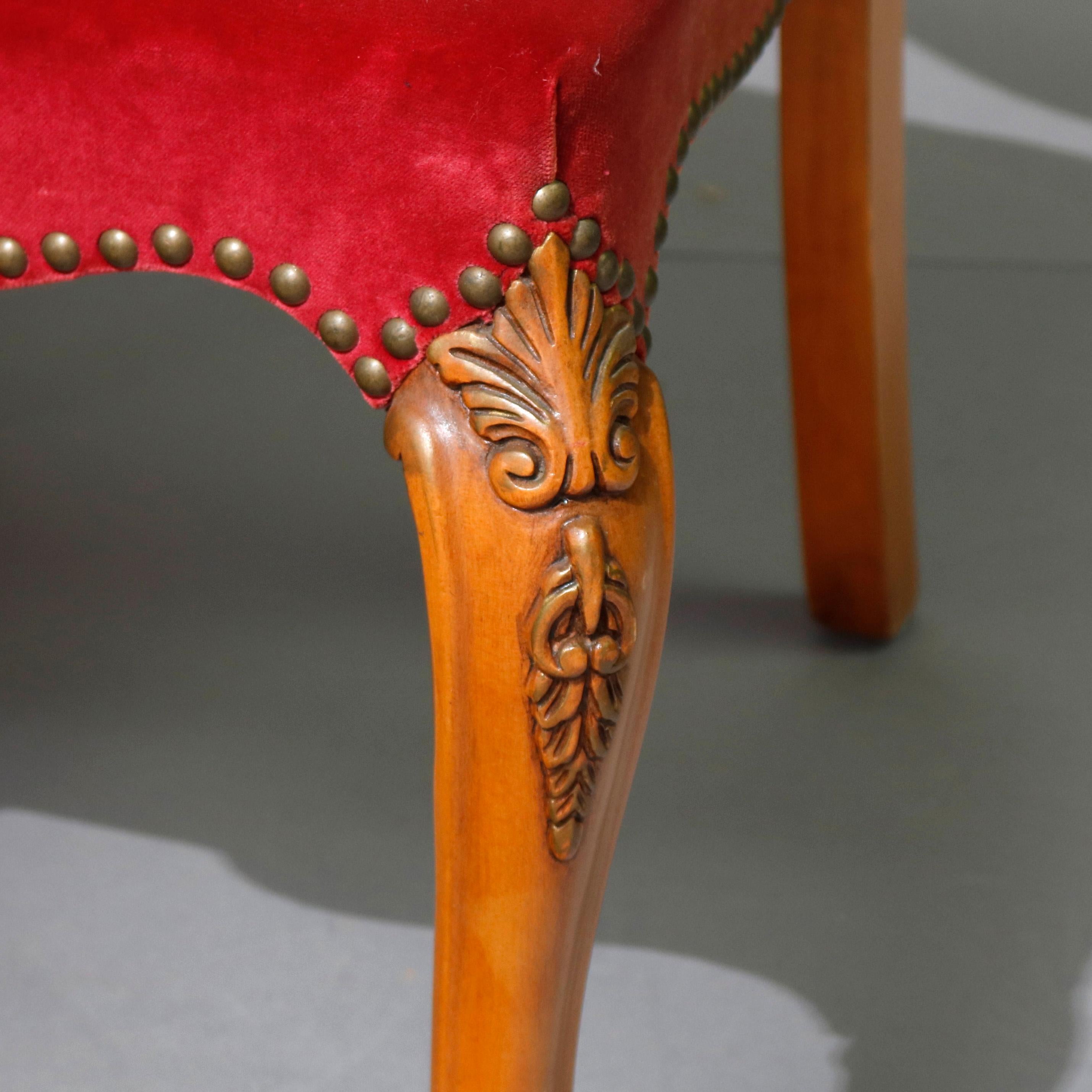 French Louis XV Style Bird's-Eye Maple Dining Set, Acacia by Amer Furn ...